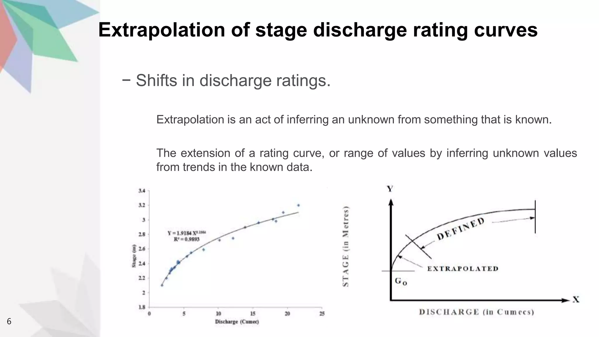Extrapolation of Stage Discharge Rating Curve | PPTX
