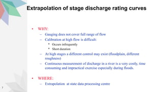 Extrapolation of Stage Discharge Rating Curve | PPTX