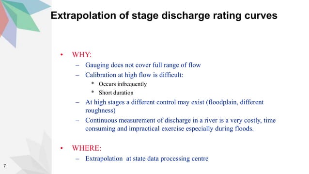 Extrapolation of Stage Discharge Rating Curve | PPTX | Physics | Science