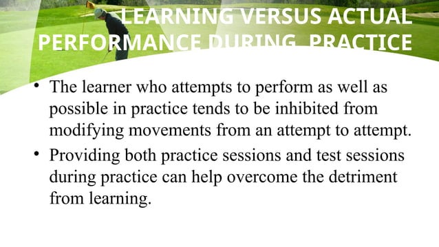 skill acquisition, retention and transfer | PPT