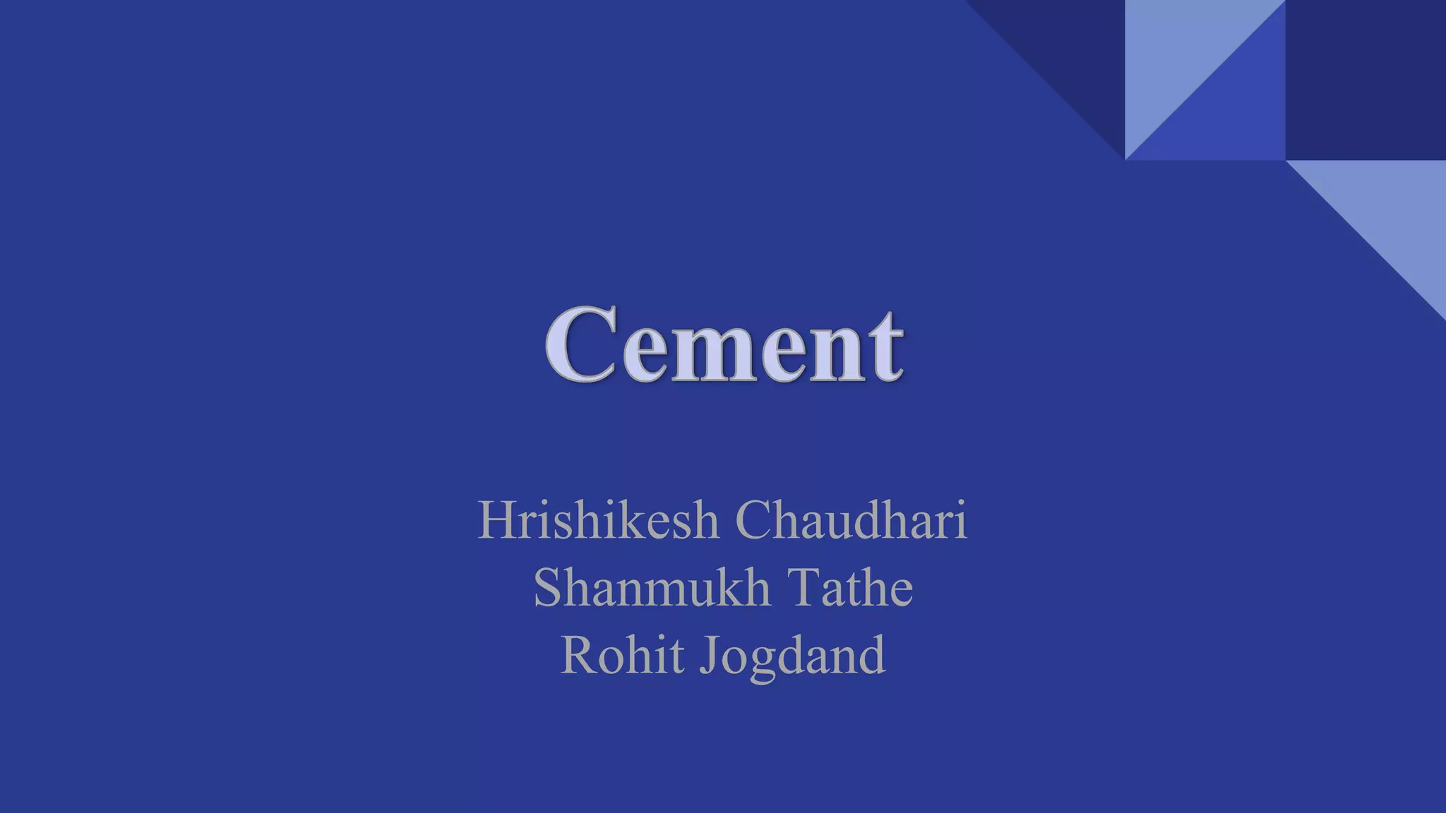 Cement Analysis | PPTX