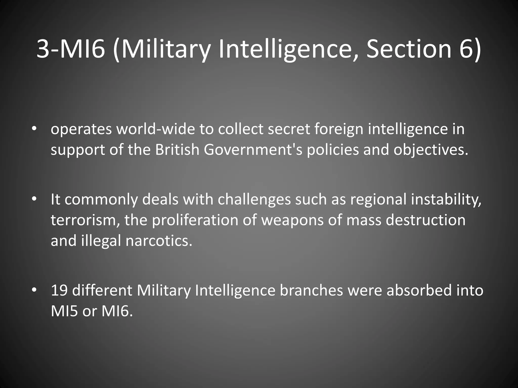World's Top 6 Intelligence Agencies | PPTX