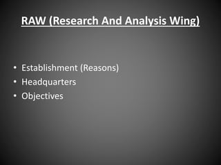 World's Top 6 Intelligence Agencies | PPTX