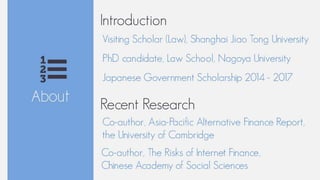 Hung-Yi Chen, Crowdfunding And Its Interaction With Urban Development | PPTX