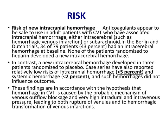 CVST central venous sinus thrombosis.pptx | Ear, Nose and Throat ...