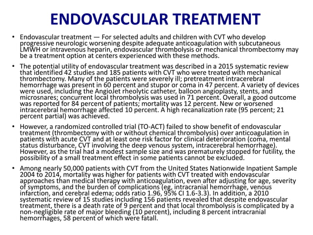 CVST central venous sinus thrombosis.pptx | Ear, Nose and Throat ...