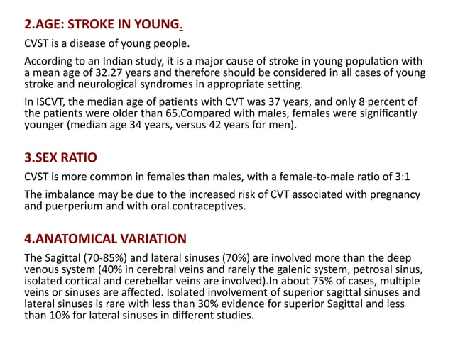 CVST central venous sinus thrombosis.pptx | Ear, Nose and Throat ...