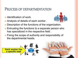 departmentalisation departmentation (organising) | PPTX