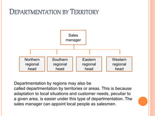 departmentalisation departmentation (organising) | PPTX