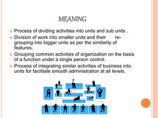 departmentalisation departmentation (organising) | PPTX