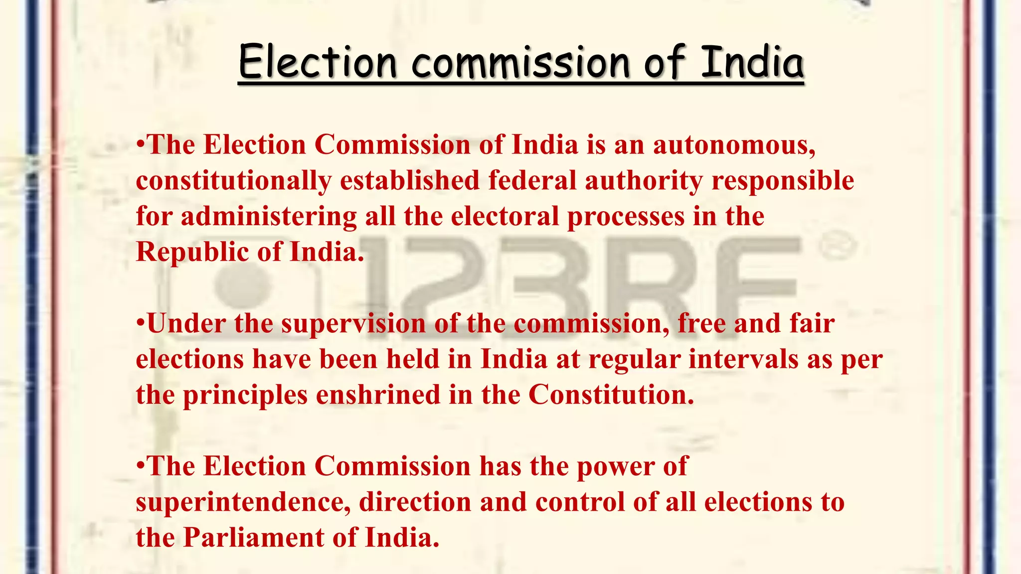 ELECTION SYSTEM IN INDIA. | PPTX
