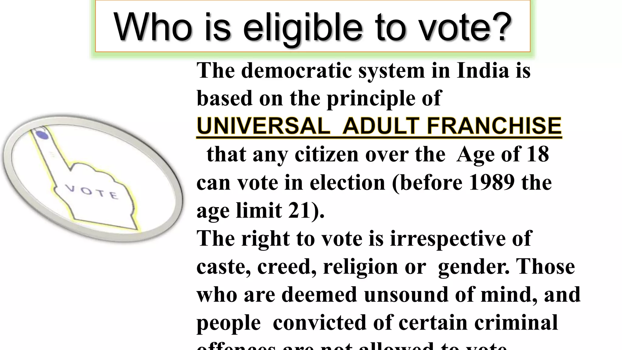 ELECTION SYSTEM IN INDIA. | PPTX
