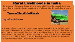 RURAL LIVELIHOOD AND ENVIORNMENTAL ISSUES | PPT
