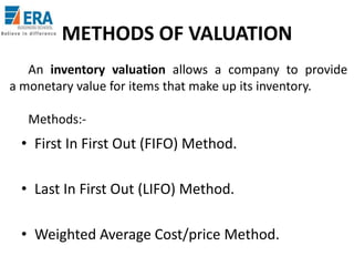 Inventory Management - a ppt for PGDM/MBA | PPTX