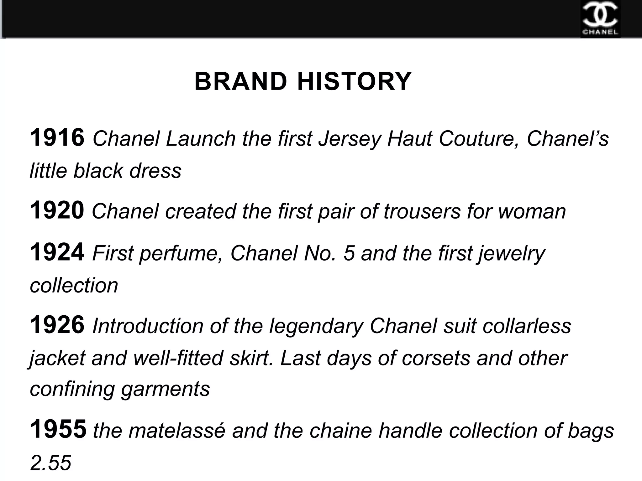 New product line for Chanel | PPTX