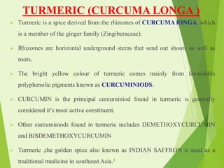 curcumin Longa ppt | PPTX