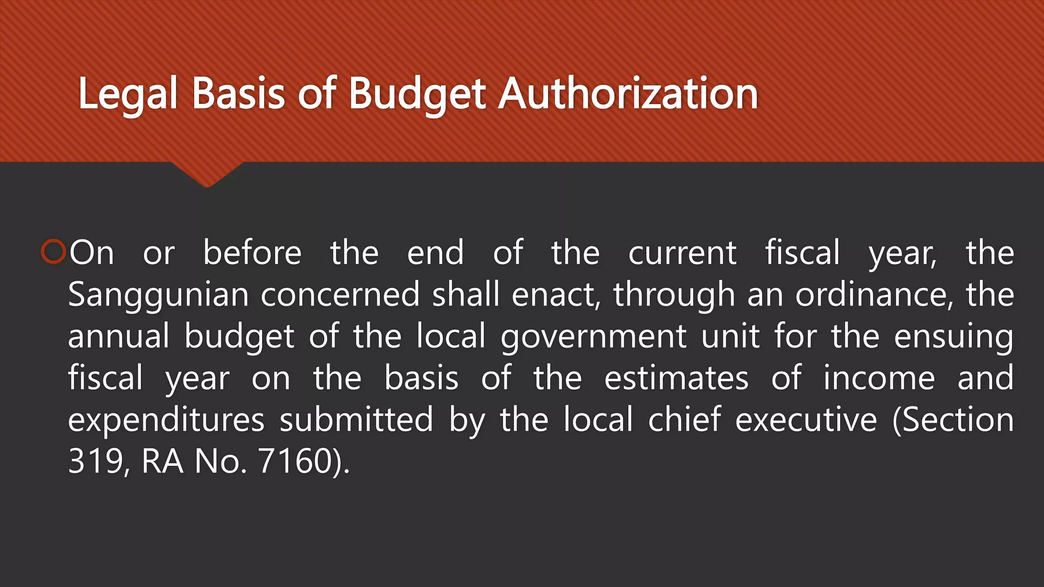 National Government and Local Government Budget Process | PPTX