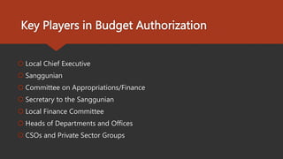 National Government and Local Government Budget Process | PPTX