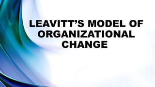 FINAL PPT FOR LEAVITT'S MODEL OF ORGANIZATIONAL CHANGE .pptx