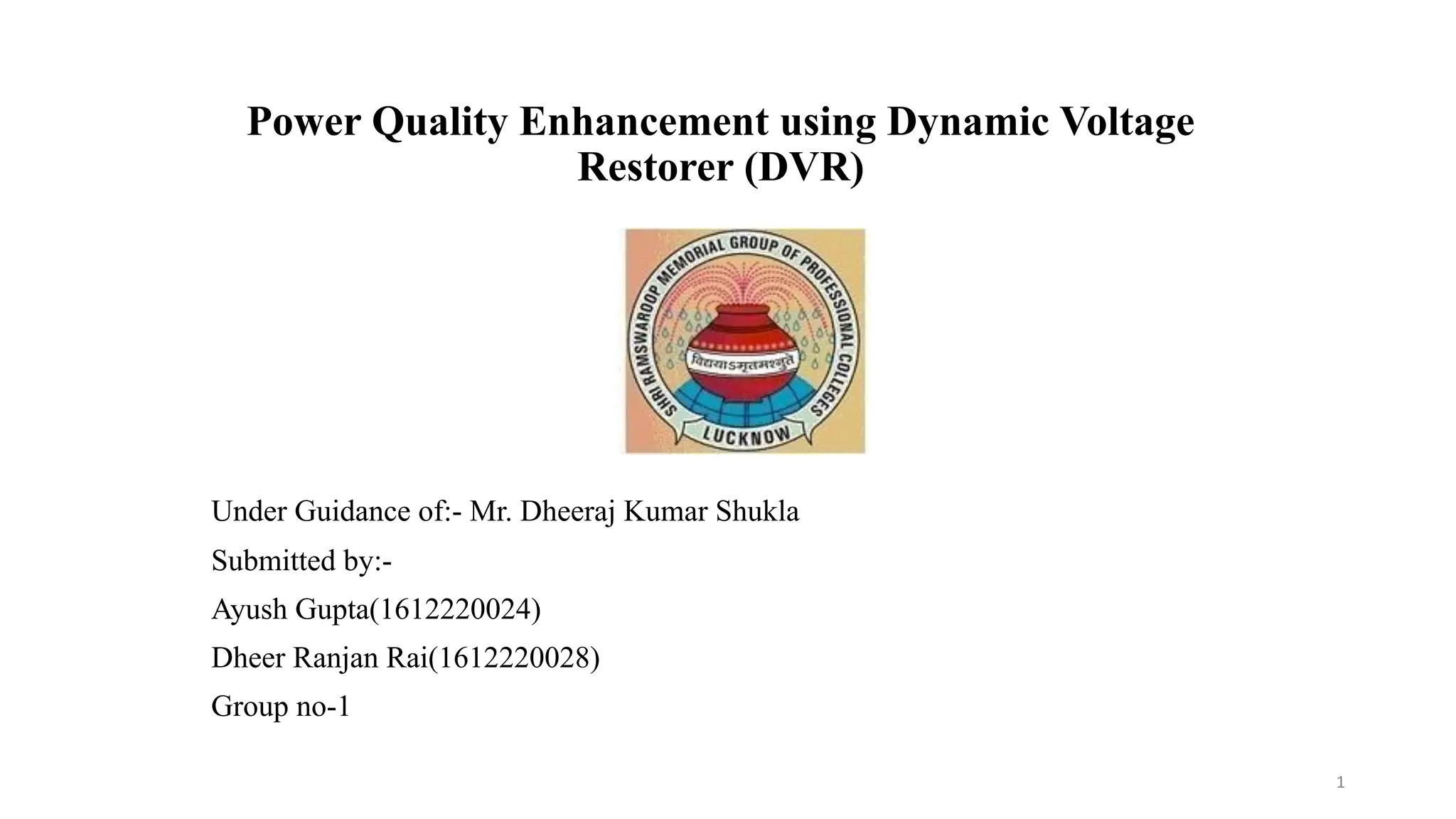 Power quality enhancement using dynamic voltage restore | PDF | Consumer Electronics ...