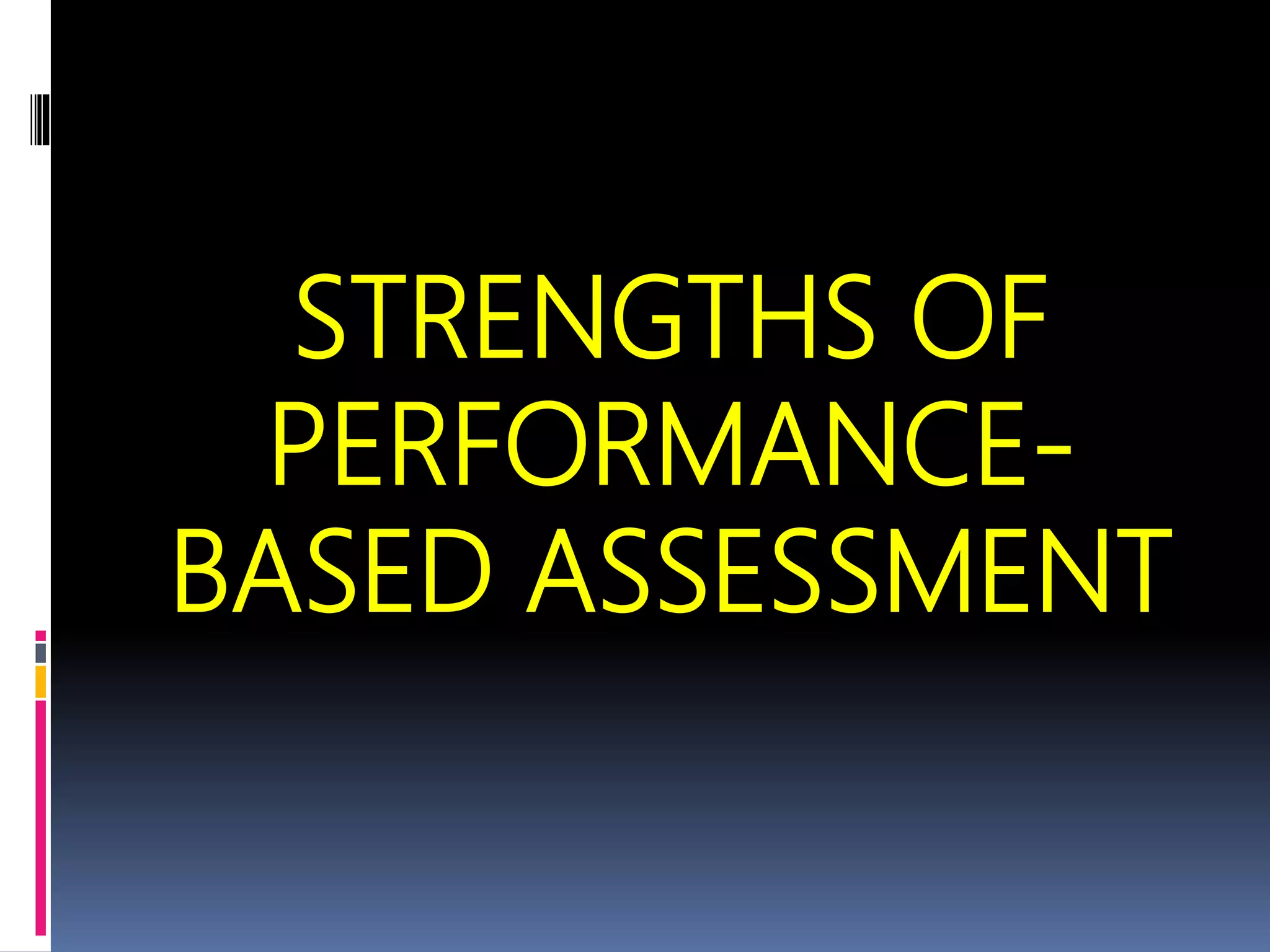 The Nature of Performance-Based Assessment (Assessment of Learning 2 ...