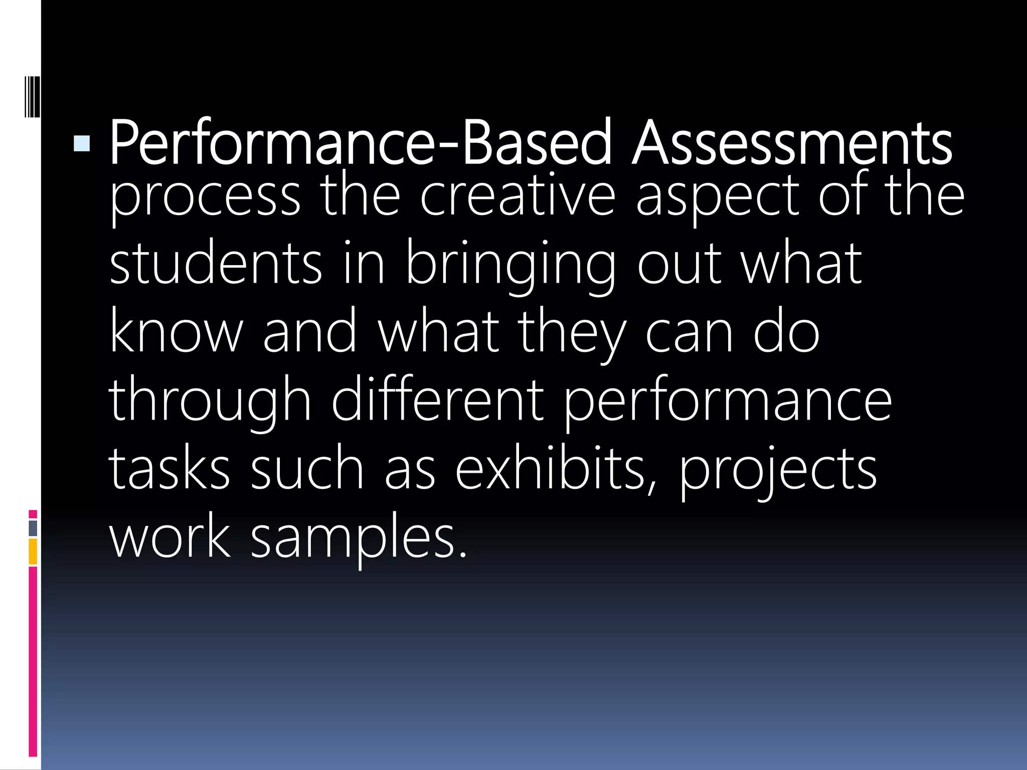The Nature of Performance-Based Assessment (Assessment of Learning 2 ...