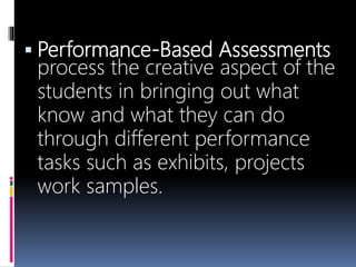 The Nature of Performance-Based Assessment (Assessment of Learning 2 ...