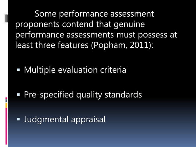 The Nature of Performance-Based Assessment (Assessment of Learning 2 ...