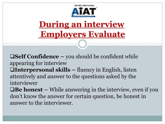 PDP & JOB interview techniques | PPT