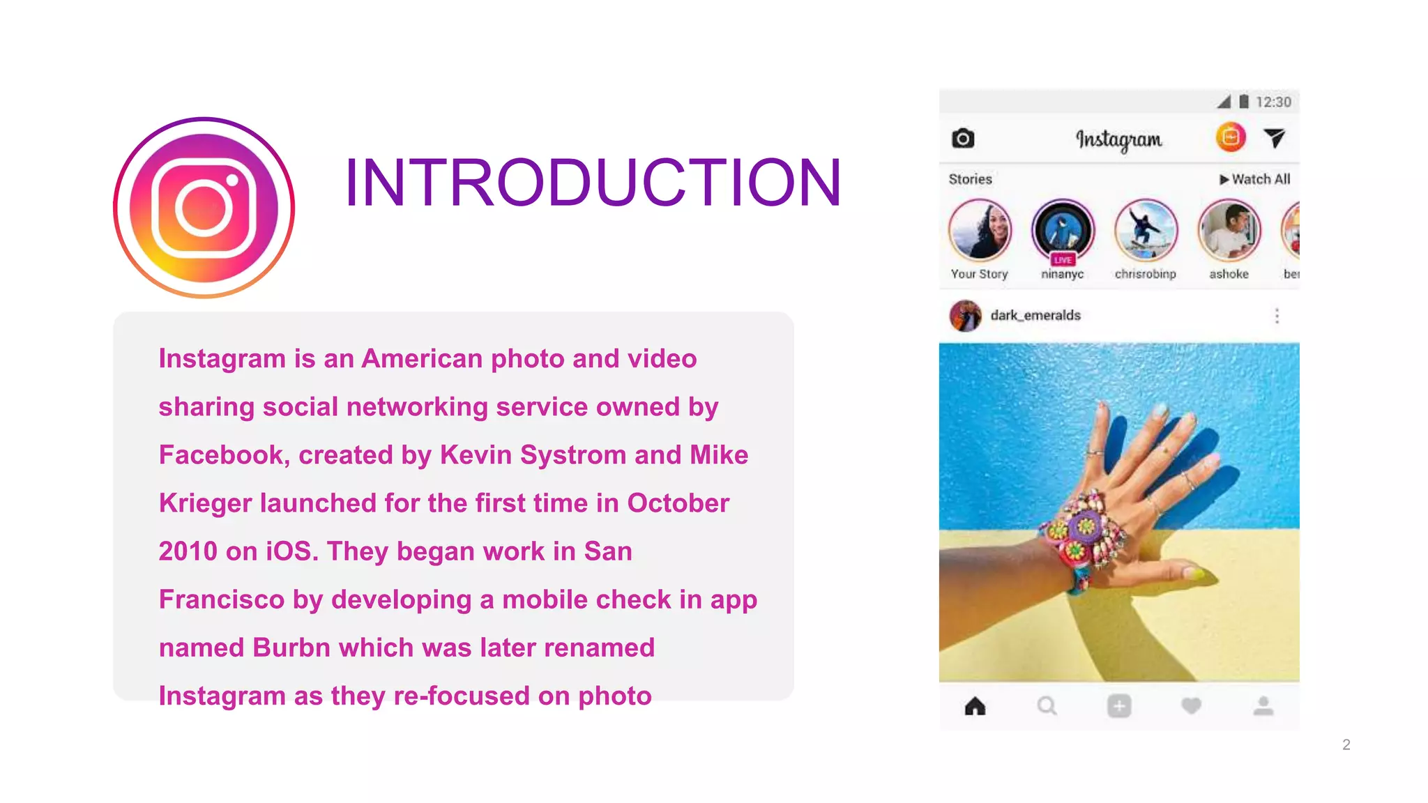 INSTRAGRAM | BUSINESS MODEL | COMMUNITY PROVIDER | PPTX