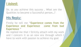 Real Life Contributor Er. Rahul Patel | PPTX