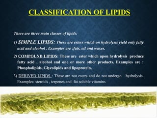 Final ppt Lipid (Prasenjit) classification fats and oil | PPTX