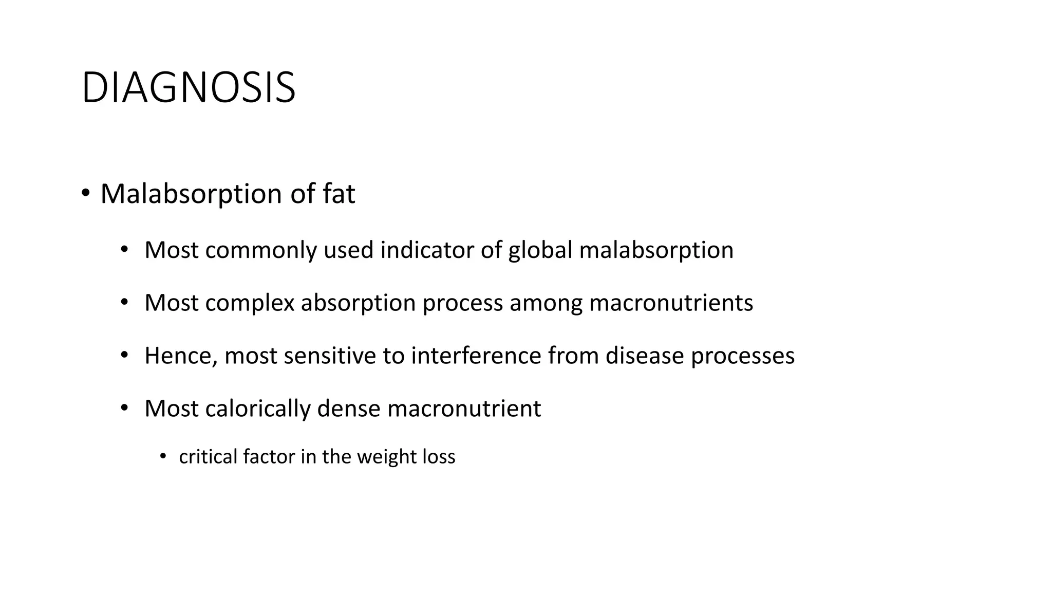 Malabsorption syndromes 2018 updated- Approach | PPTX