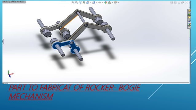 Rocker bogie mechanism (mars rover) final year mini project | PPTX