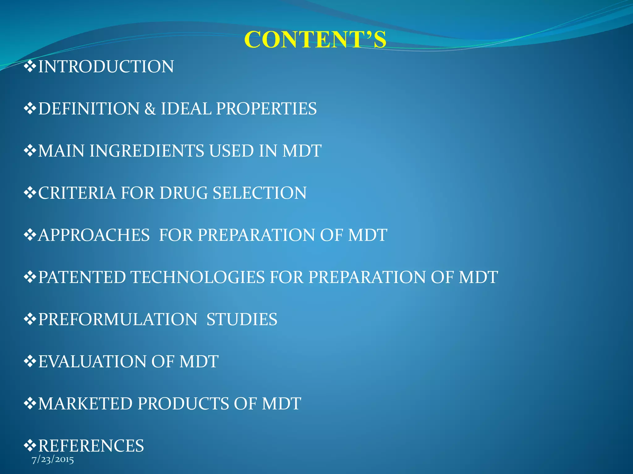 Final ppt mdt | PPTX
