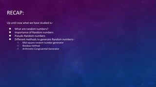 Testing Numbers for Randomness Chi Square test | PPTX