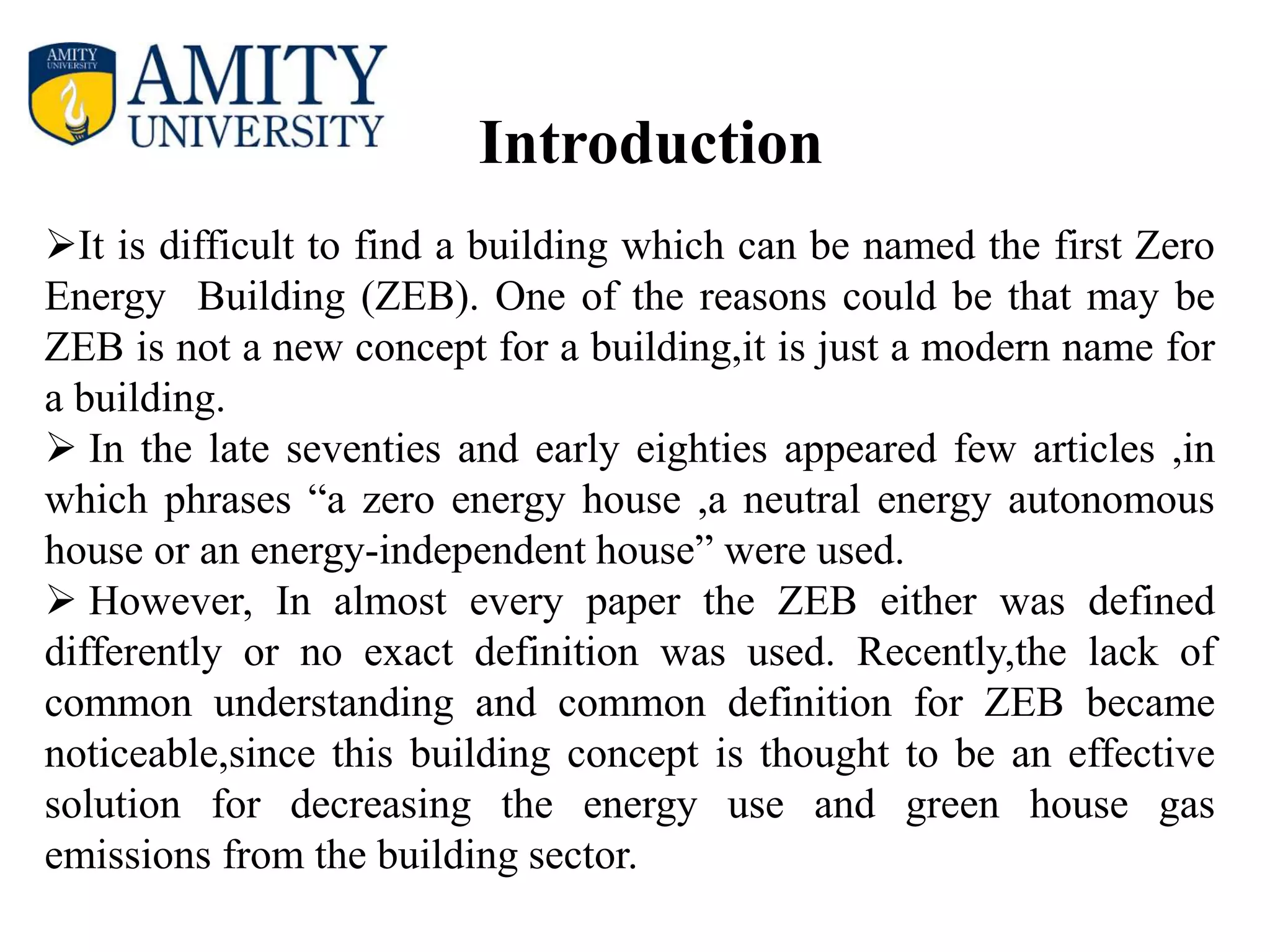 STUDY NET ZERO ENERGY BUILDING | PPTX