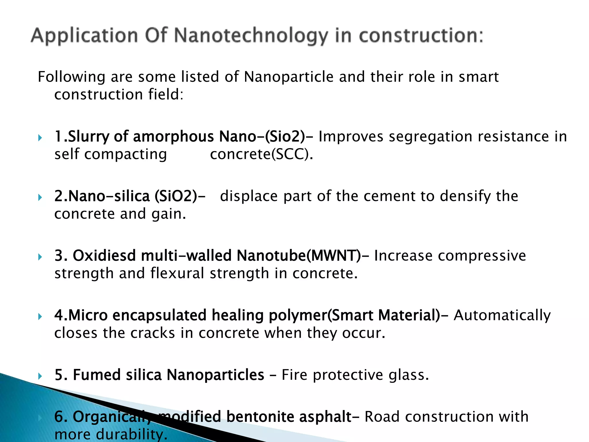 nanotechnology for smart civil engineering | PPT