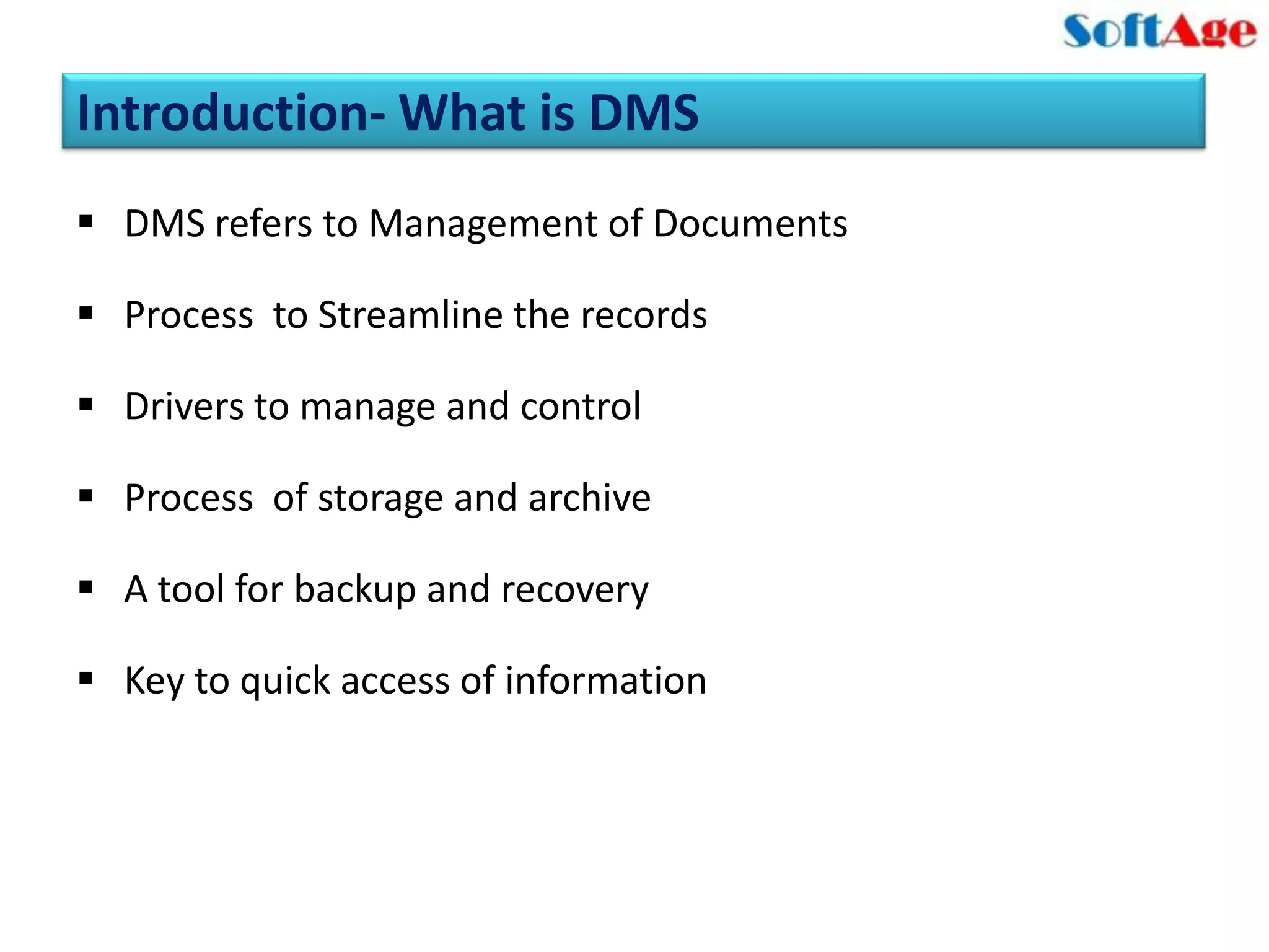 New Developments and Solutions in DMS | PPT
