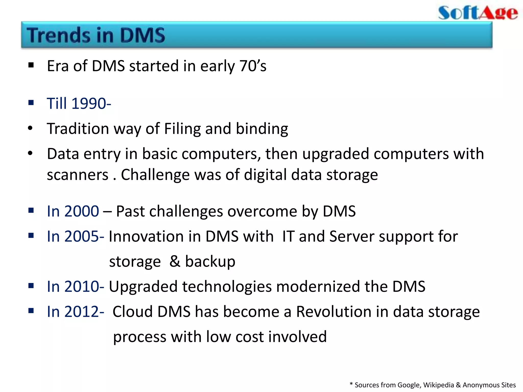 New Developments and Solutions in DMS | PPT