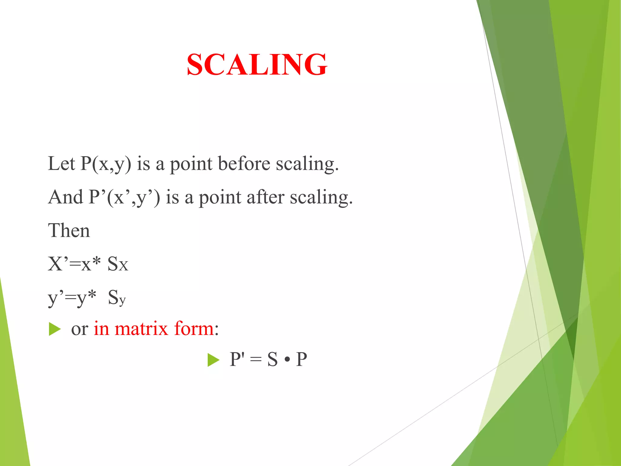 seminar on 2D transformation | PPTX | 3-D Graphics | Computer Software and Applications