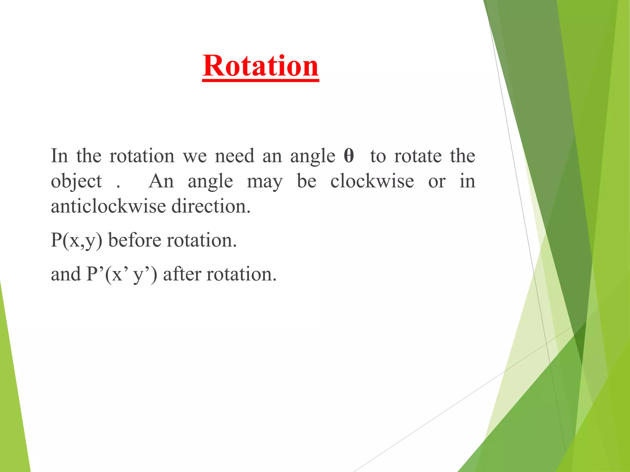 seminar on 2D transformation | PPTX | 3-D Graphics | Computer Software and Applications