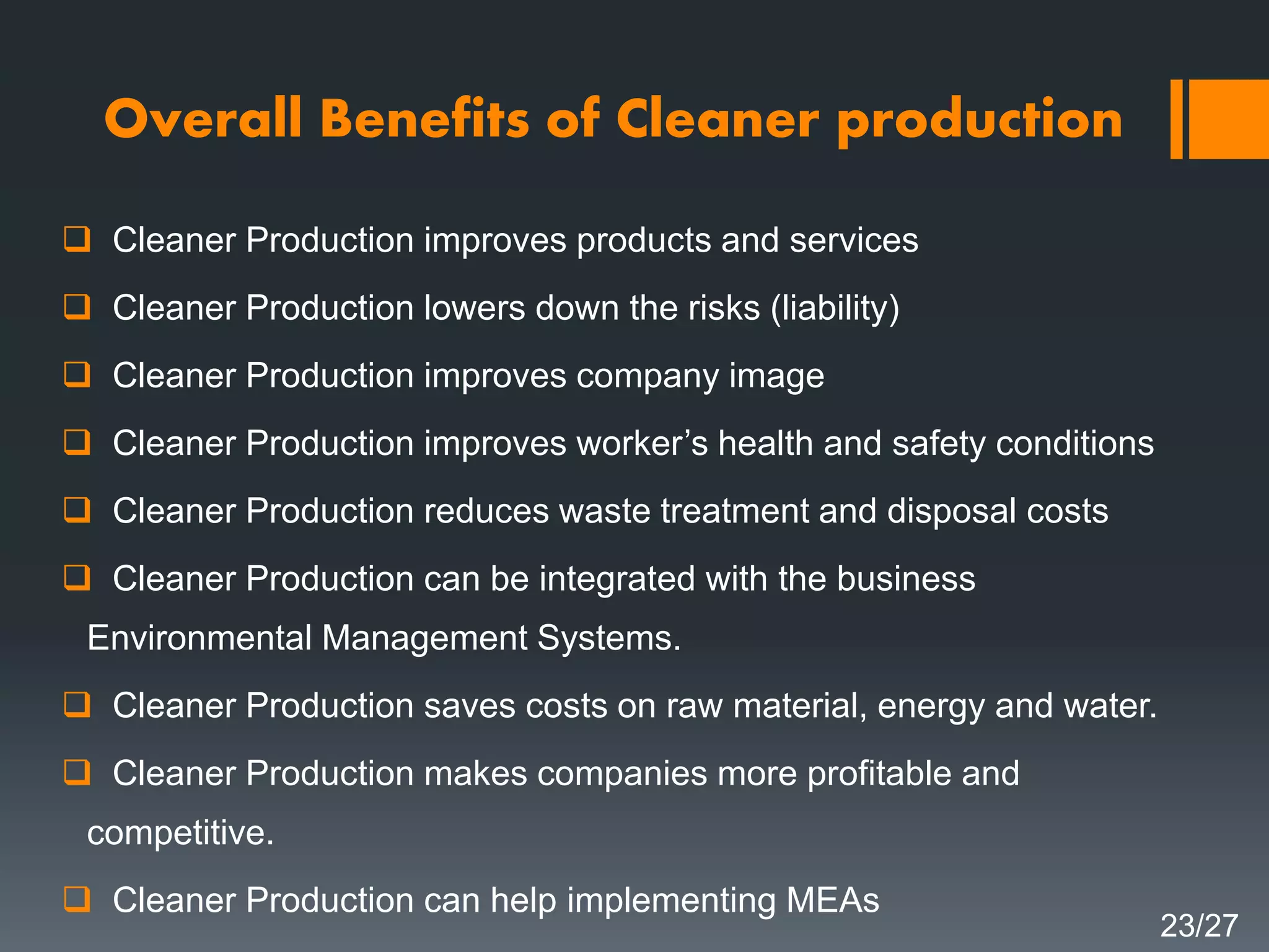 cleaner production | PPTX
