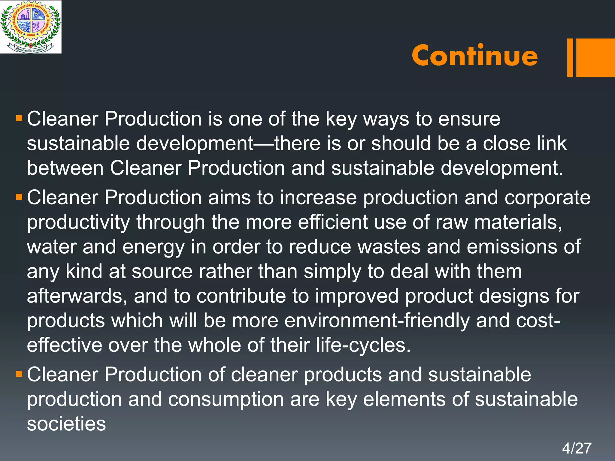 cleaner production | PPTX