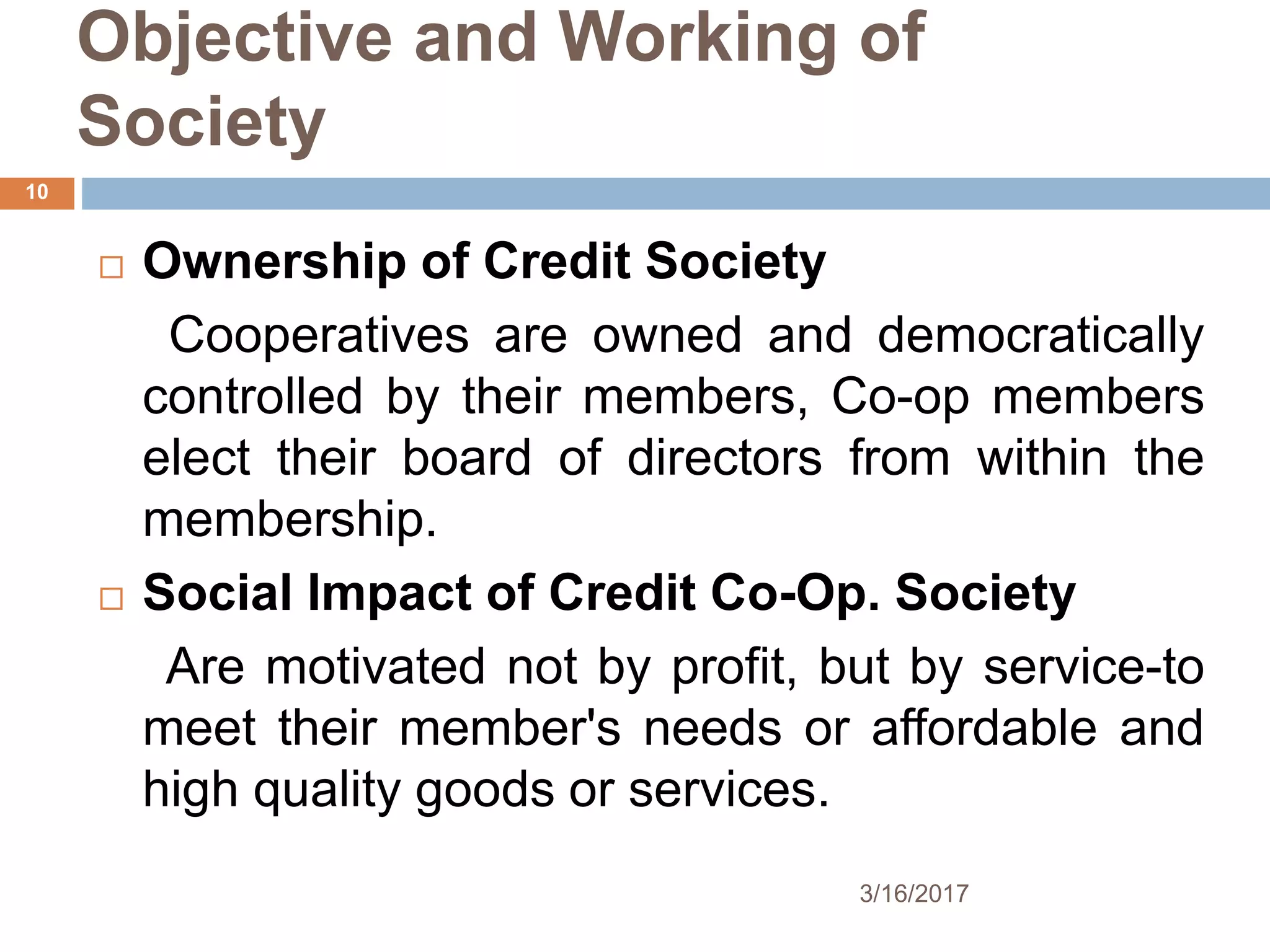 credit co operative | PPTX