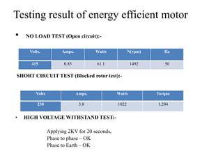 design of energy efficient motor | PPTX | Physics | Science