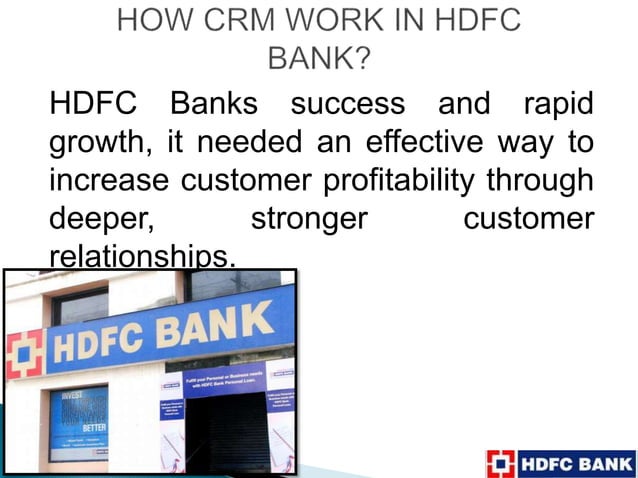 CRM Process Management In HDFC | PPTX