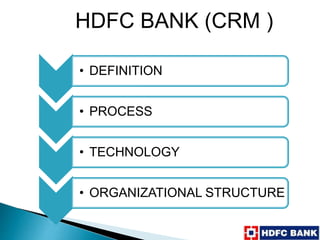 CRM Process Management In HDFC | PPTX