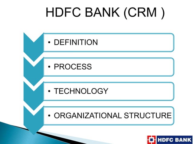 CRM Process Management In HDFC | PPTX