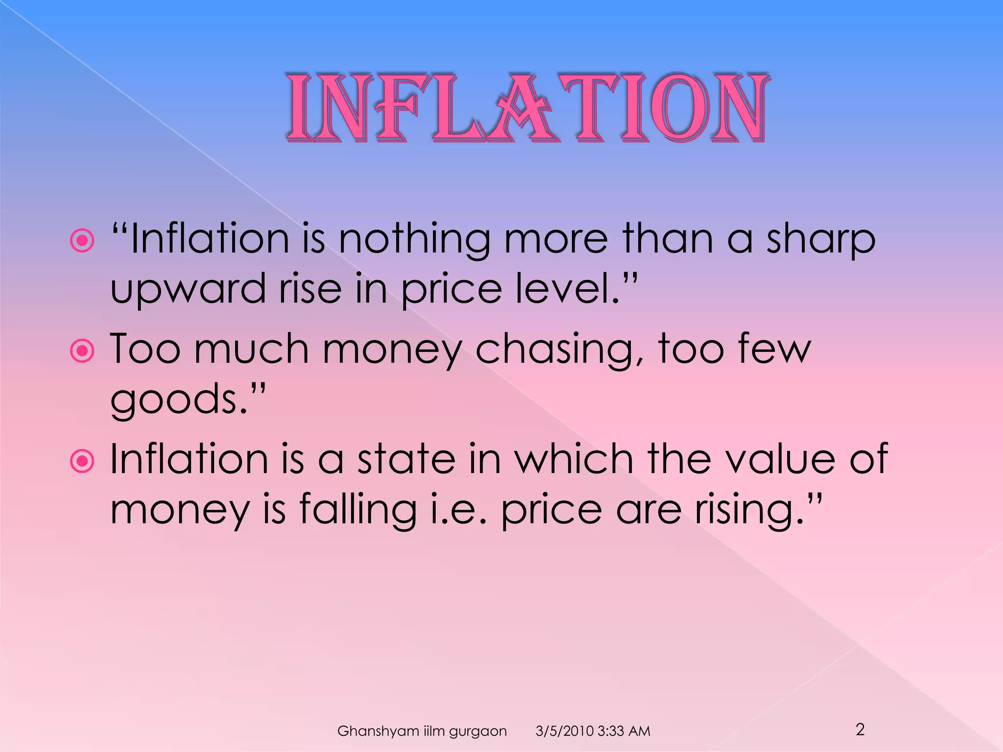Final Ppt Of Inflation | PPTX